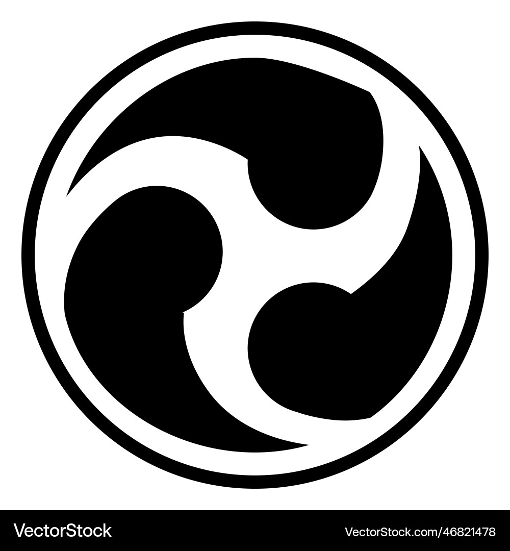 Buddhist three jewels icon Royalty Free Vector Image