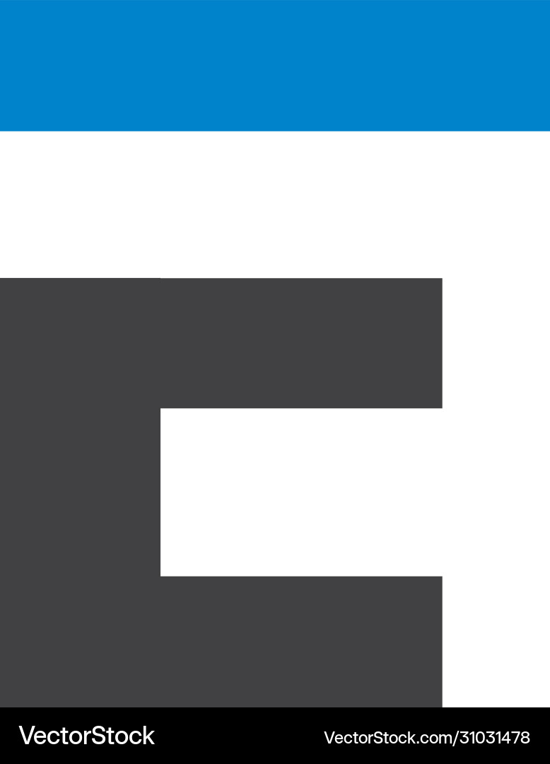 E or f letter font logo Royalty Free Vector Image
