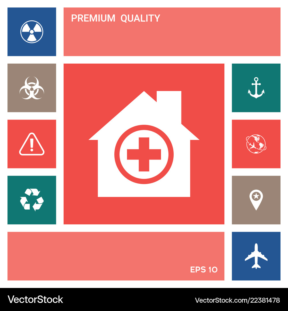Hospital icon symbol elements for your design Vector Image