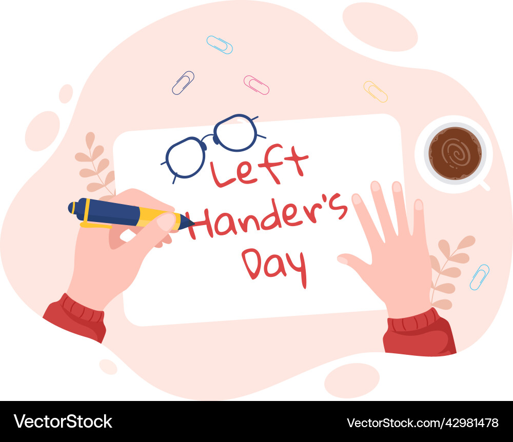 International left handers day celebration Vector Image