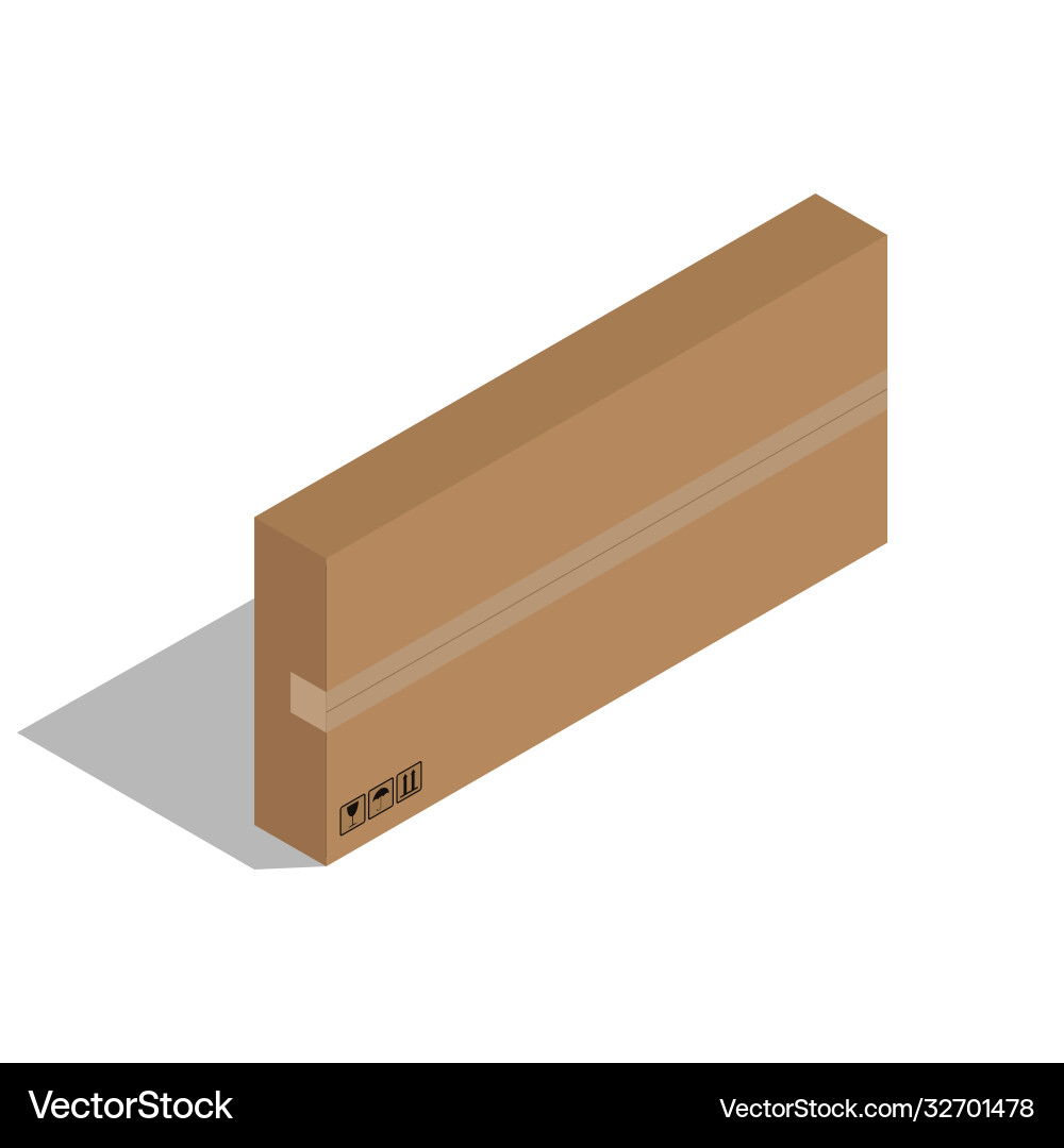 Packing cardboard box a big gift box gift box Vector Image