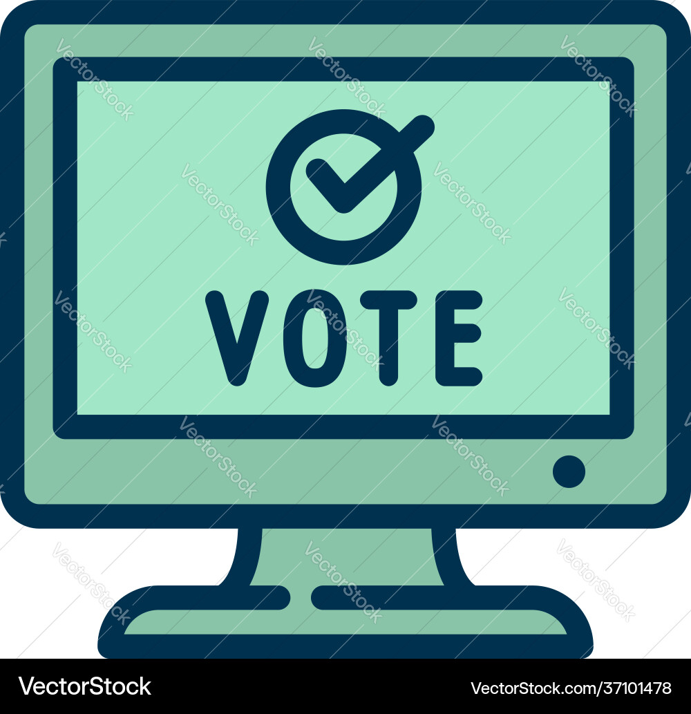 Social online vote icon outline style Royalty Free Vector