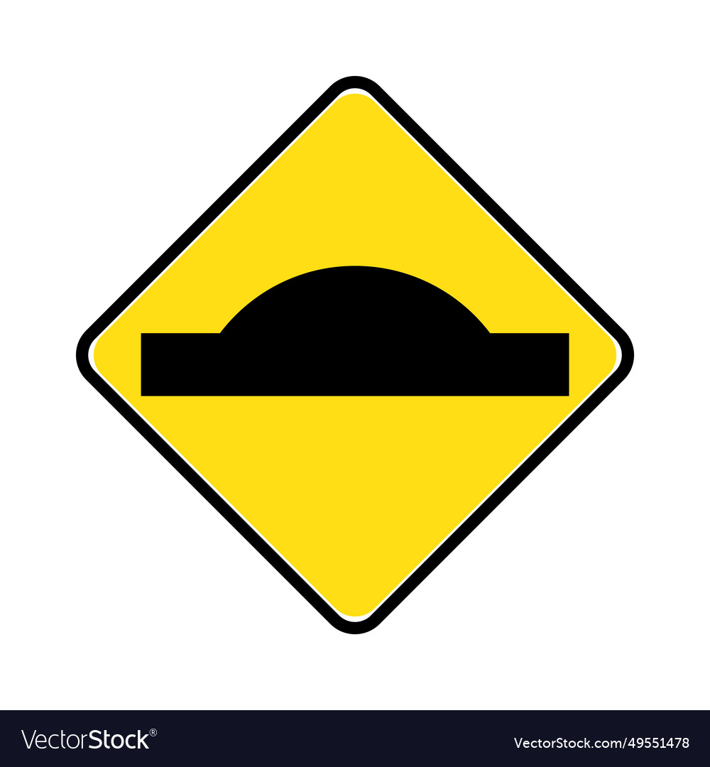 Speed bump traffic sign icon Royalty Free Vector Image