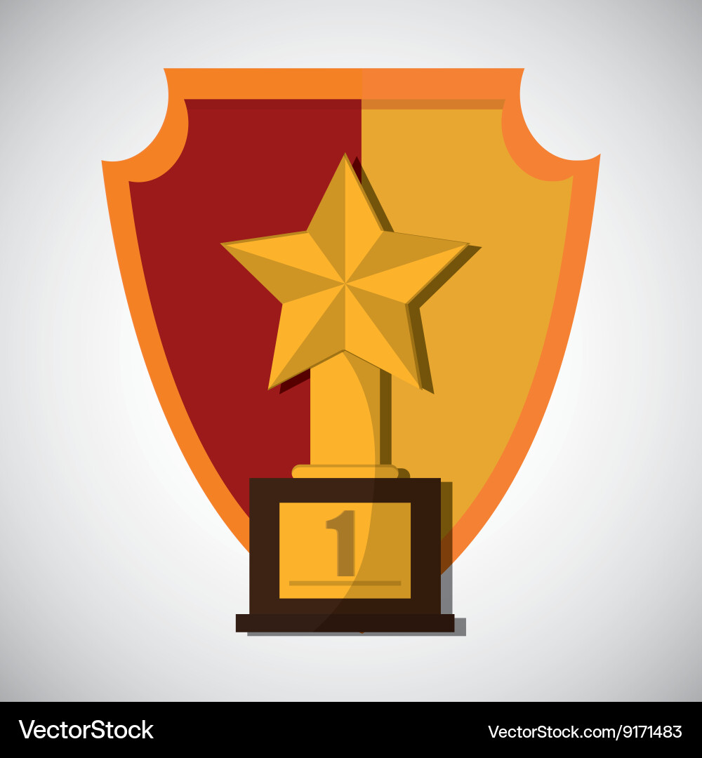 Champion design winner icon colorful Royalty Free Vector