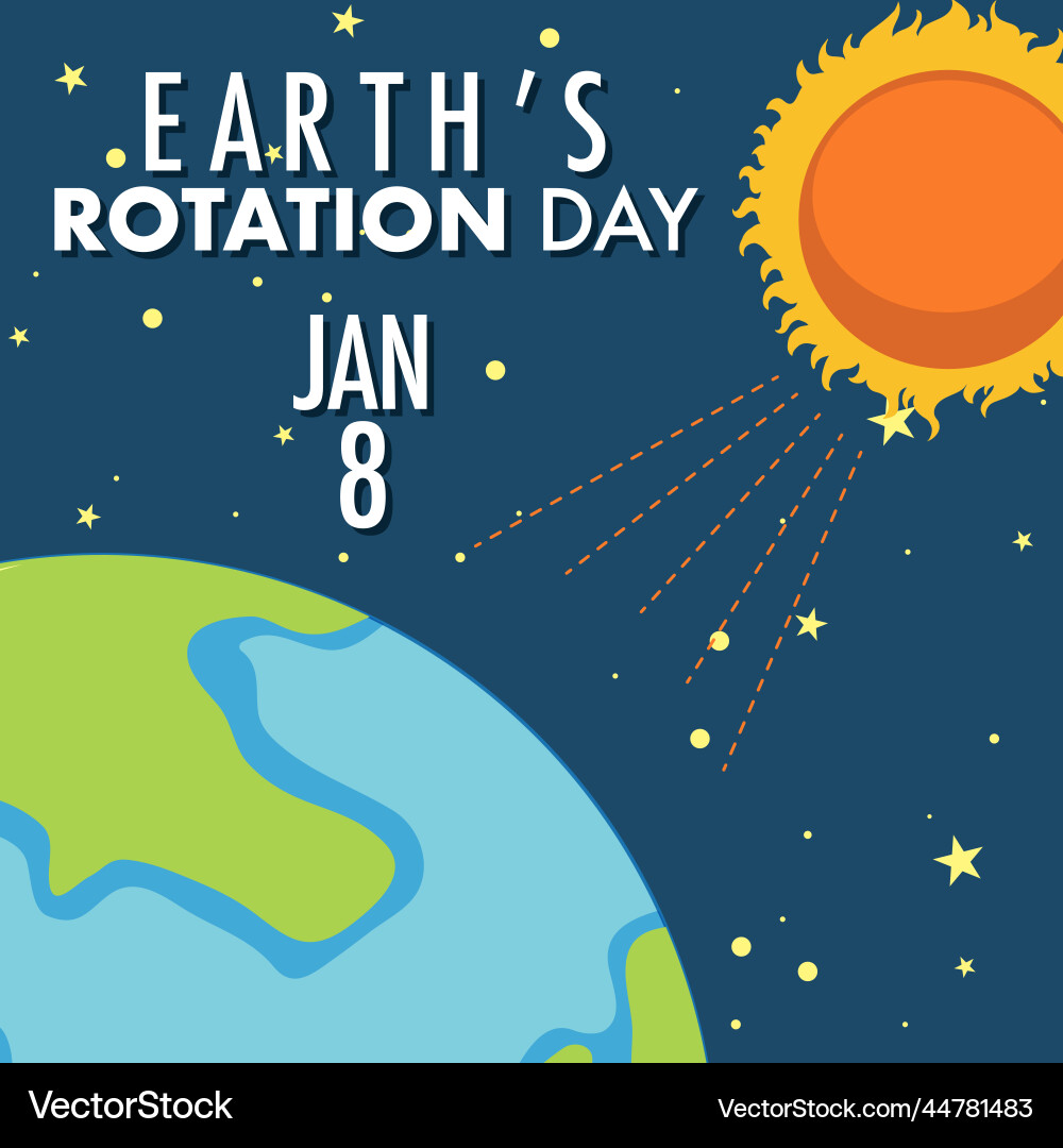 Earths rotation day banner design Royalty Free Vector Image