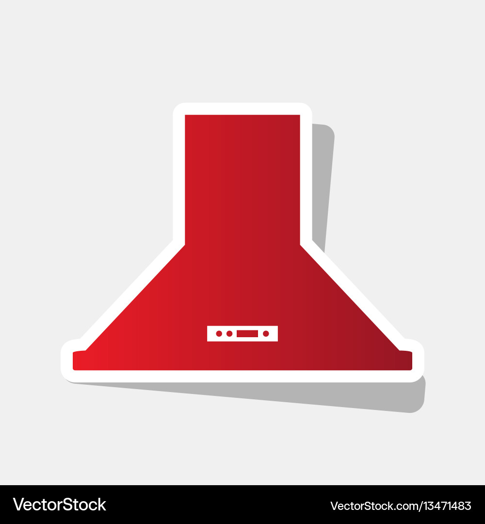 Exhaust hood kitchen ventilation sign Royalty Free Vector