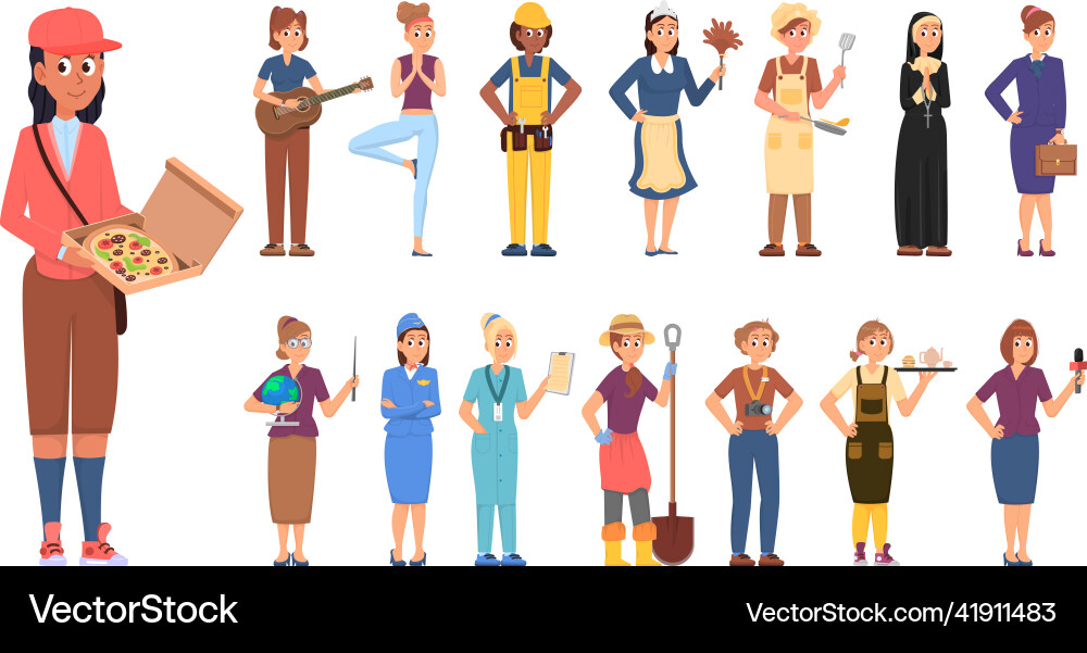 Female professionals characters professional Vector Image