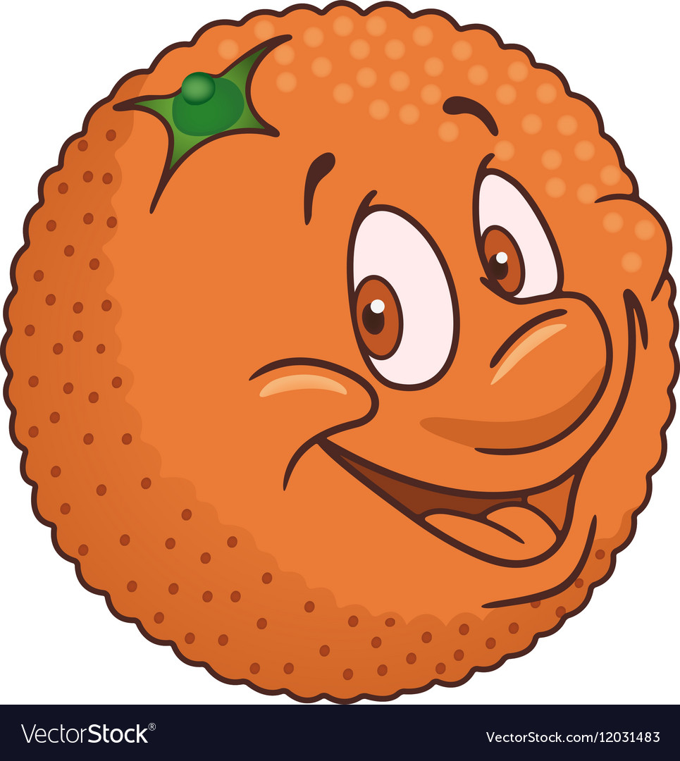 Fresh Orange Cartoon Royalty Free Vector Image