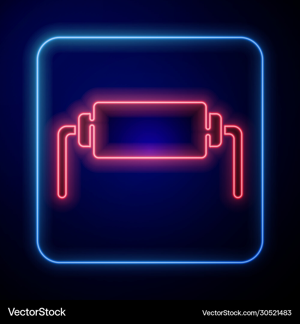 Glowing neon resistor electricity icon isolated Vector Image