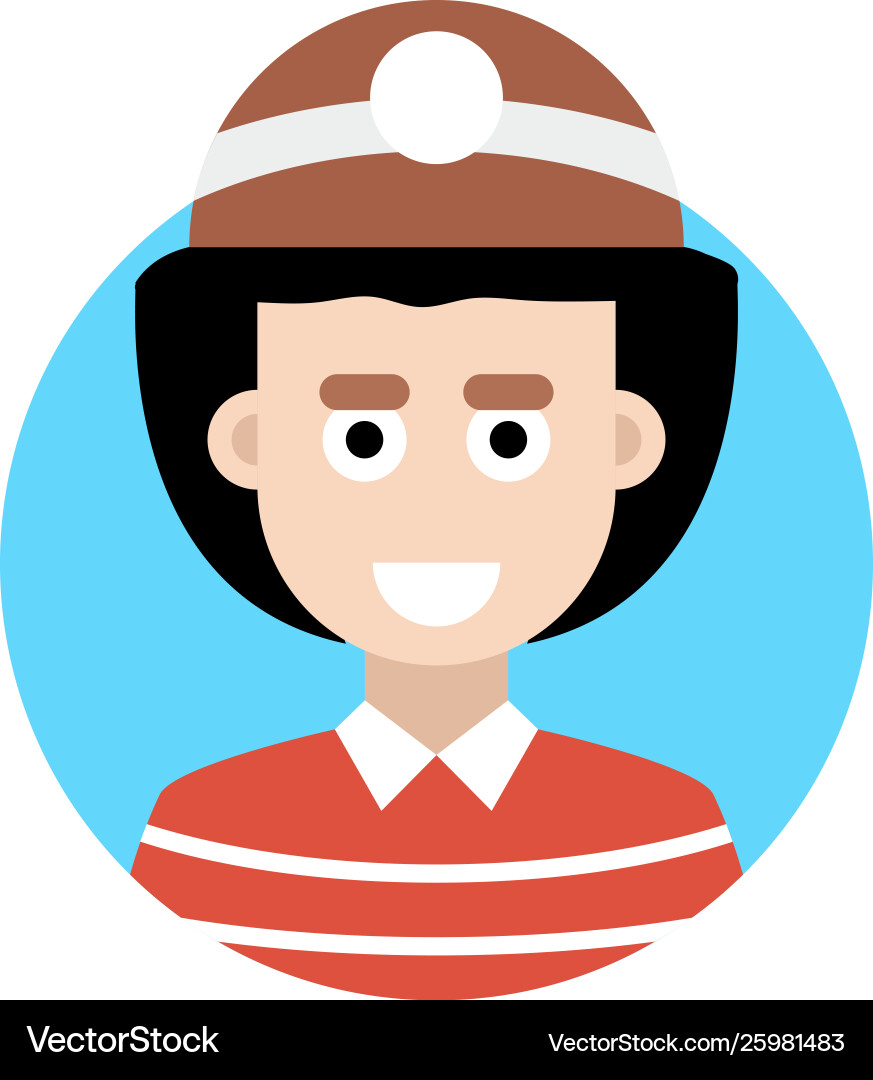Male adventurer avatar Royalty Free Vector Image