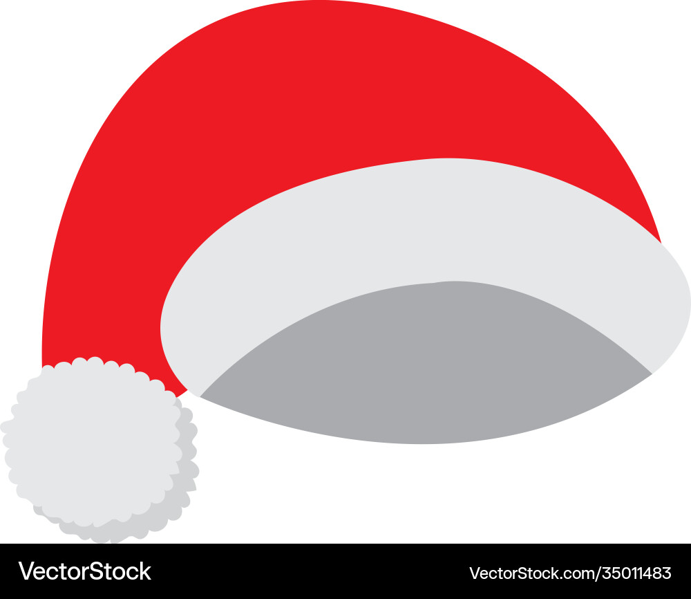 Merry christmas santa hat accessory celebration Vector Image