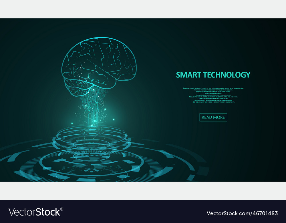 Technological brain Royalty Free Vector Image - VectorStock