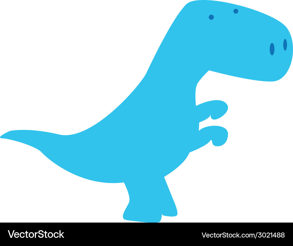 Abstract cute dinosaur on a white background Vector Image