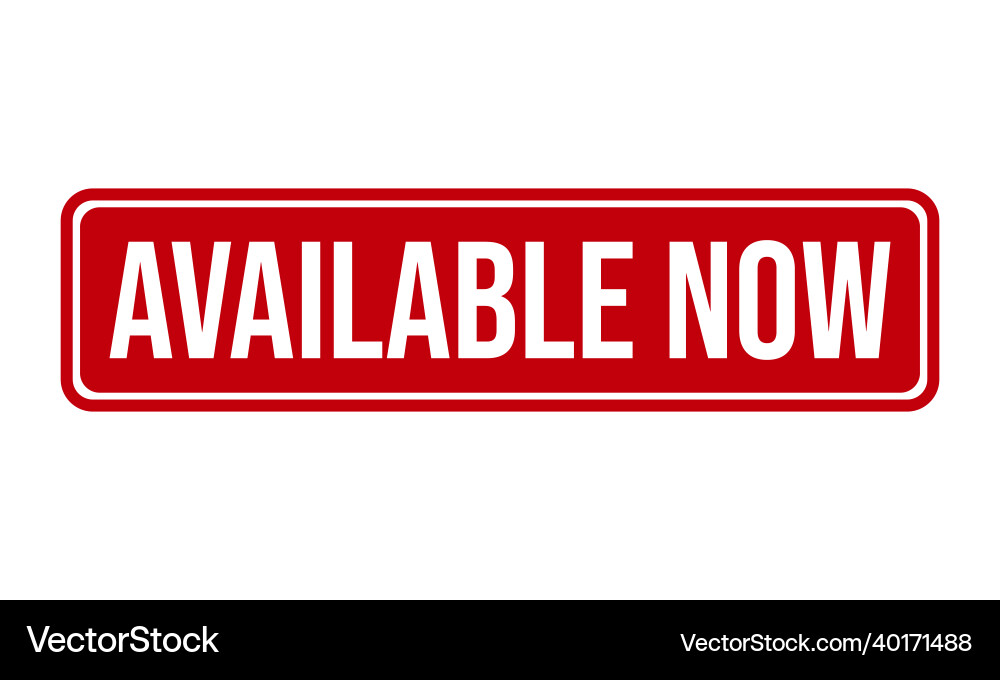Available now rubber grunge stamp seal Royalty Free Vector