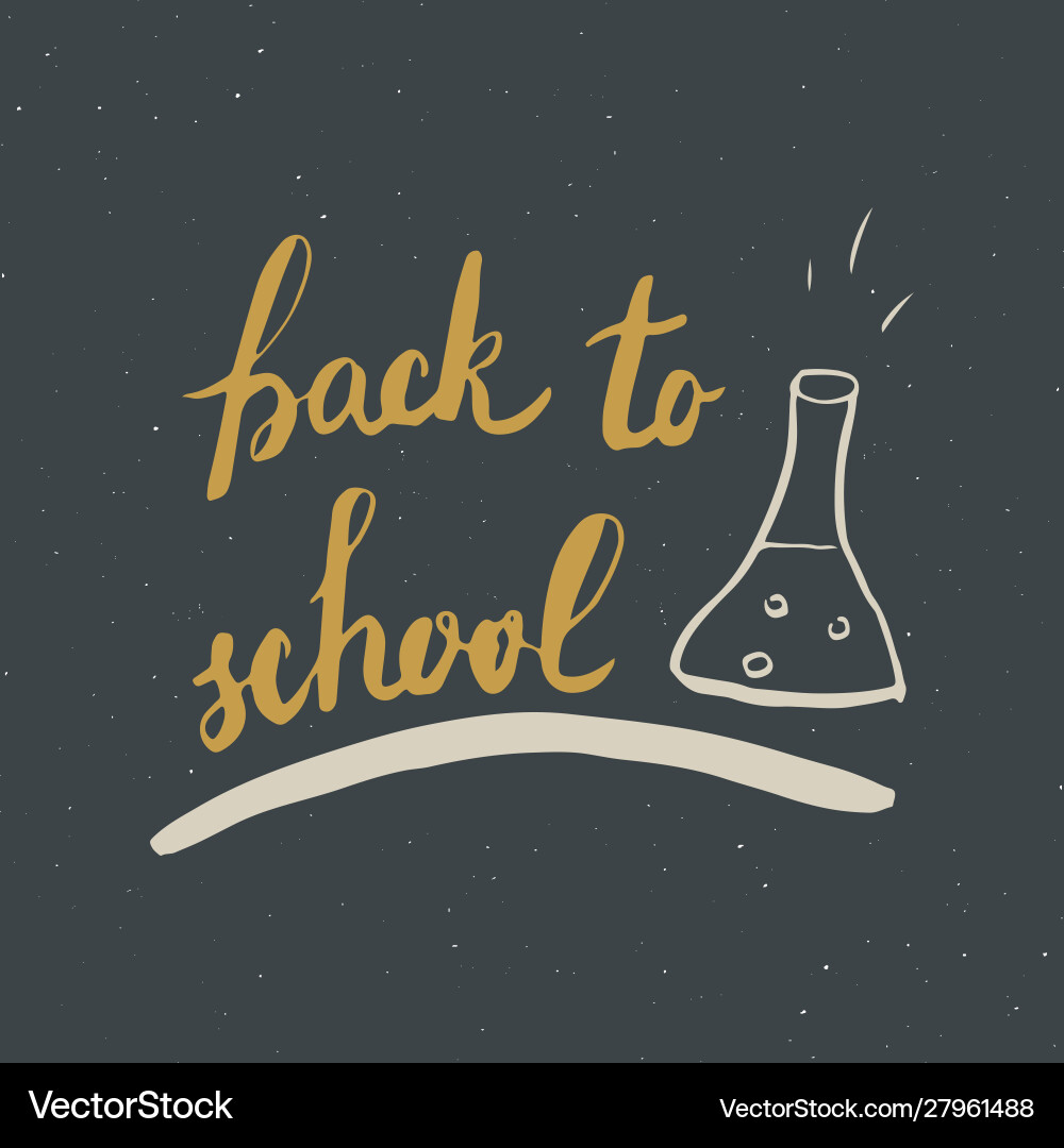 Back to school calligraphic lettering calligraphy Vector Image