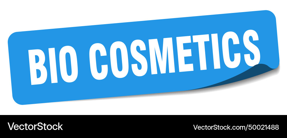 Bio cosmetics sticker bio cosmetics label Vector Image
