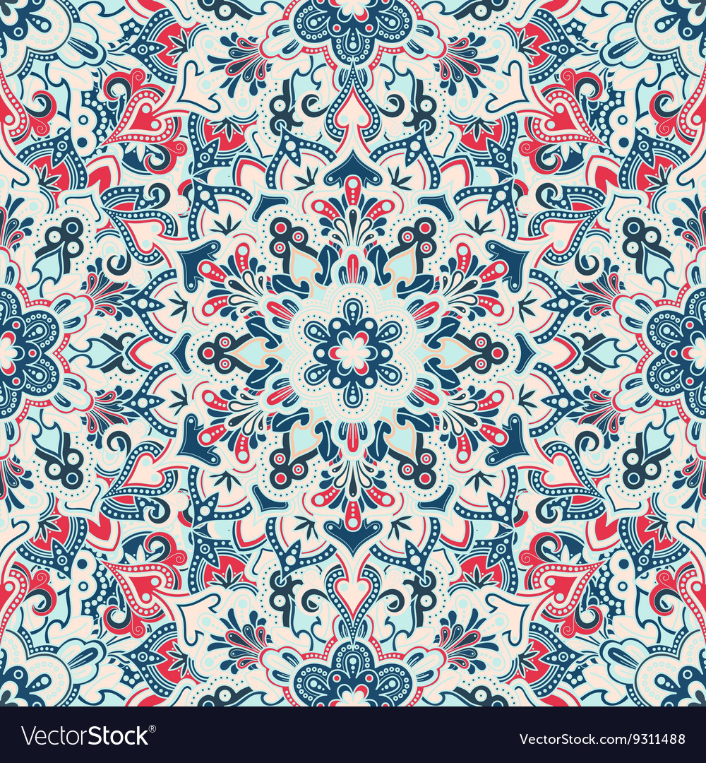 Boho flower pattern Royalty Free Vector Image - VectorStock