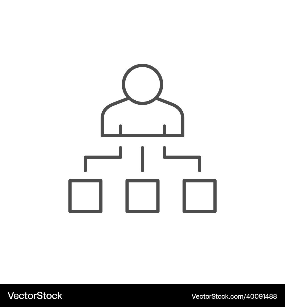 Company staff structure line outline icon Vector Image