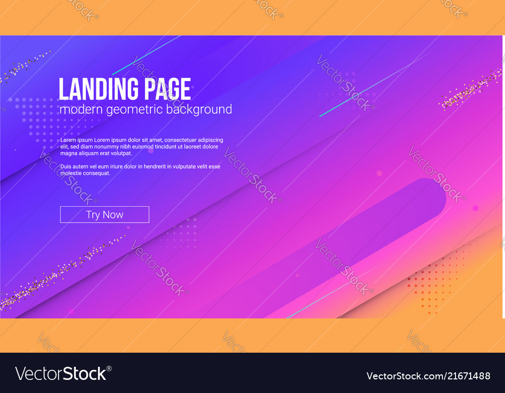 Concept landing page website with dynamic Vector Image