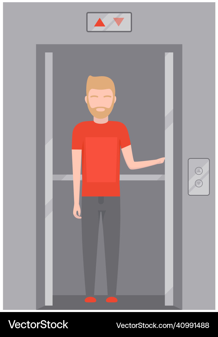 Glass lift for transporting people between floors Vector Image