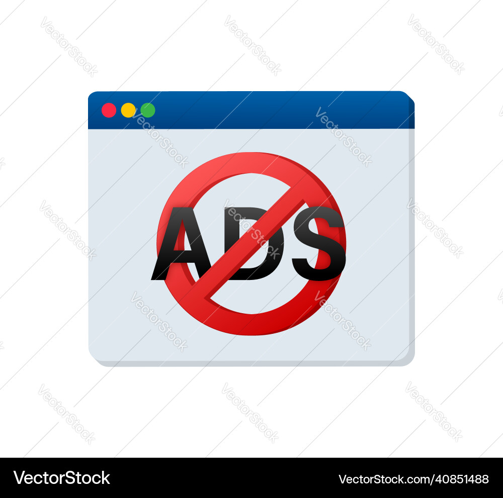 No ads for promotion design logo banner Royalty Free Vector