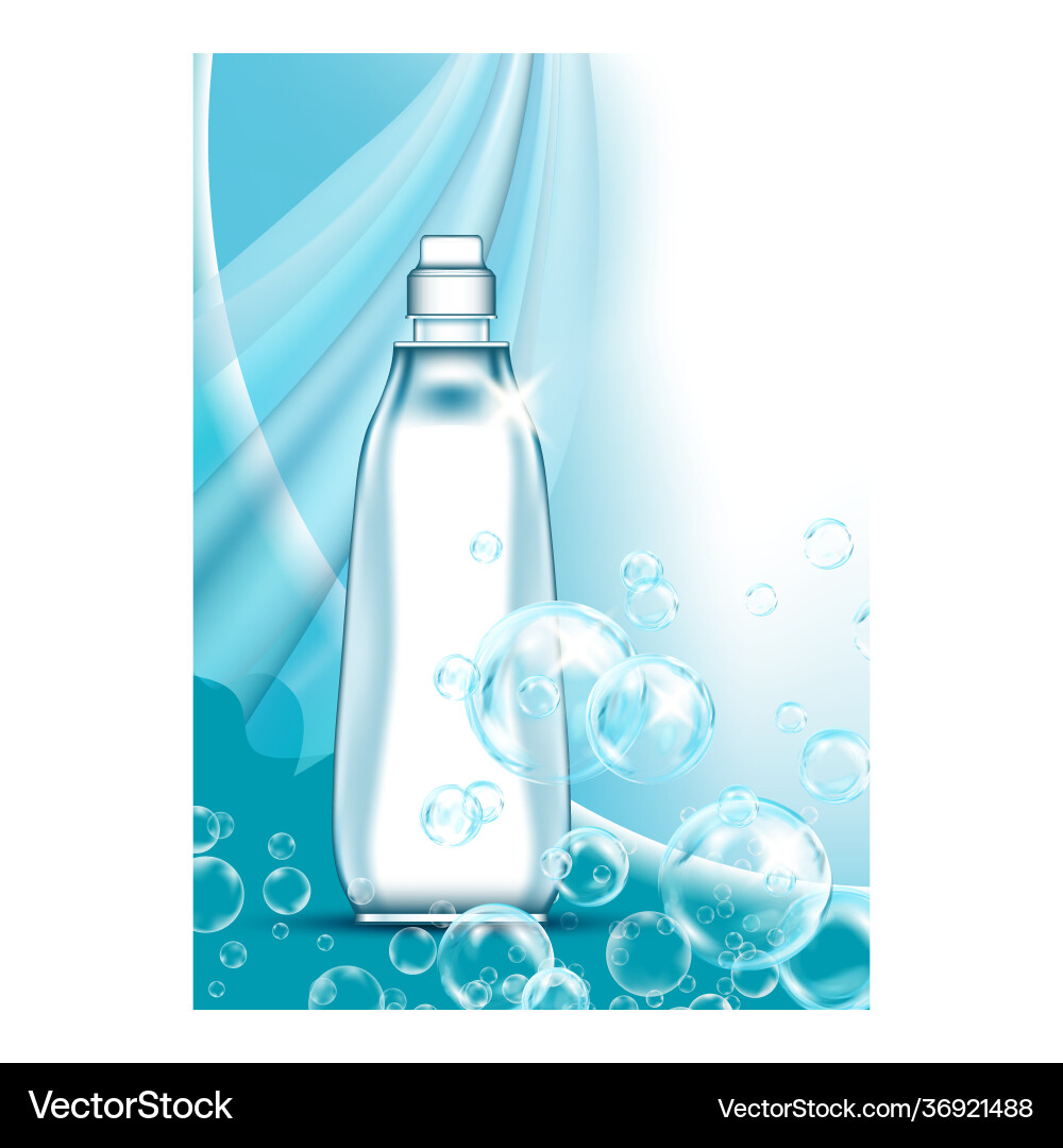 Pro wash liquid package advertising poster Vector Image
