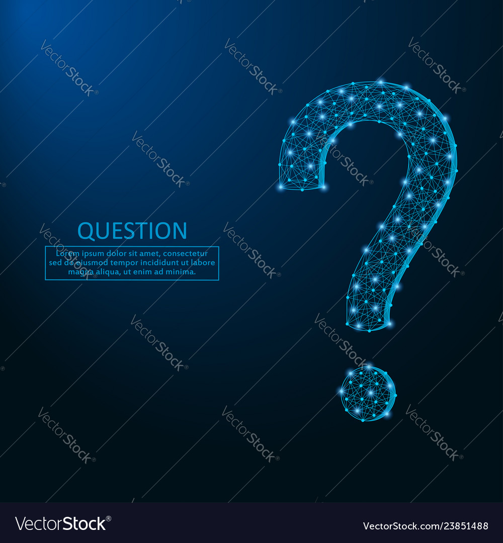 Question mark low poly Royalty Free Vector Image