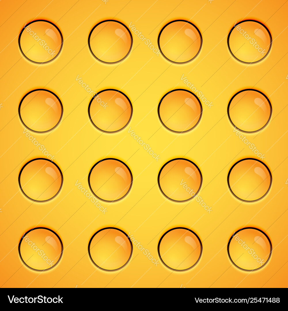 Yellow bubbles background Royalty Free Vector Image