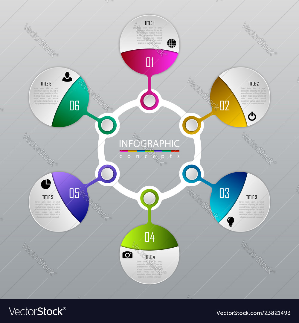 Abstract infographic template for chart diagram Vector Image