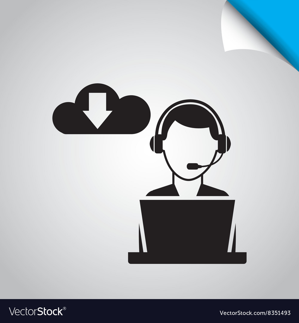 Computer user design Royalty Free Vector Image
