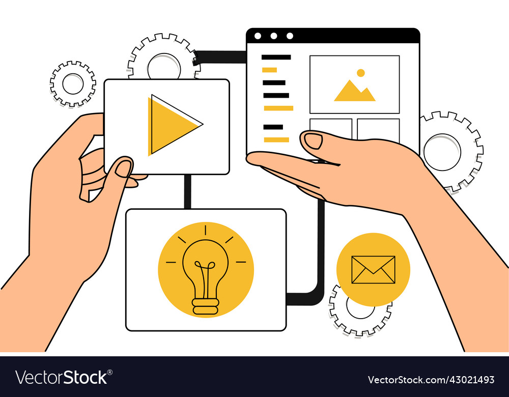 Concept of website design Royalty Free Vector Image