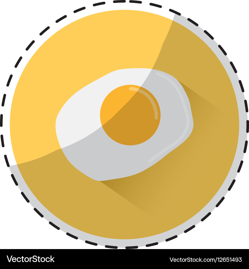 Fried egg icon image Royalty Free Vector Image