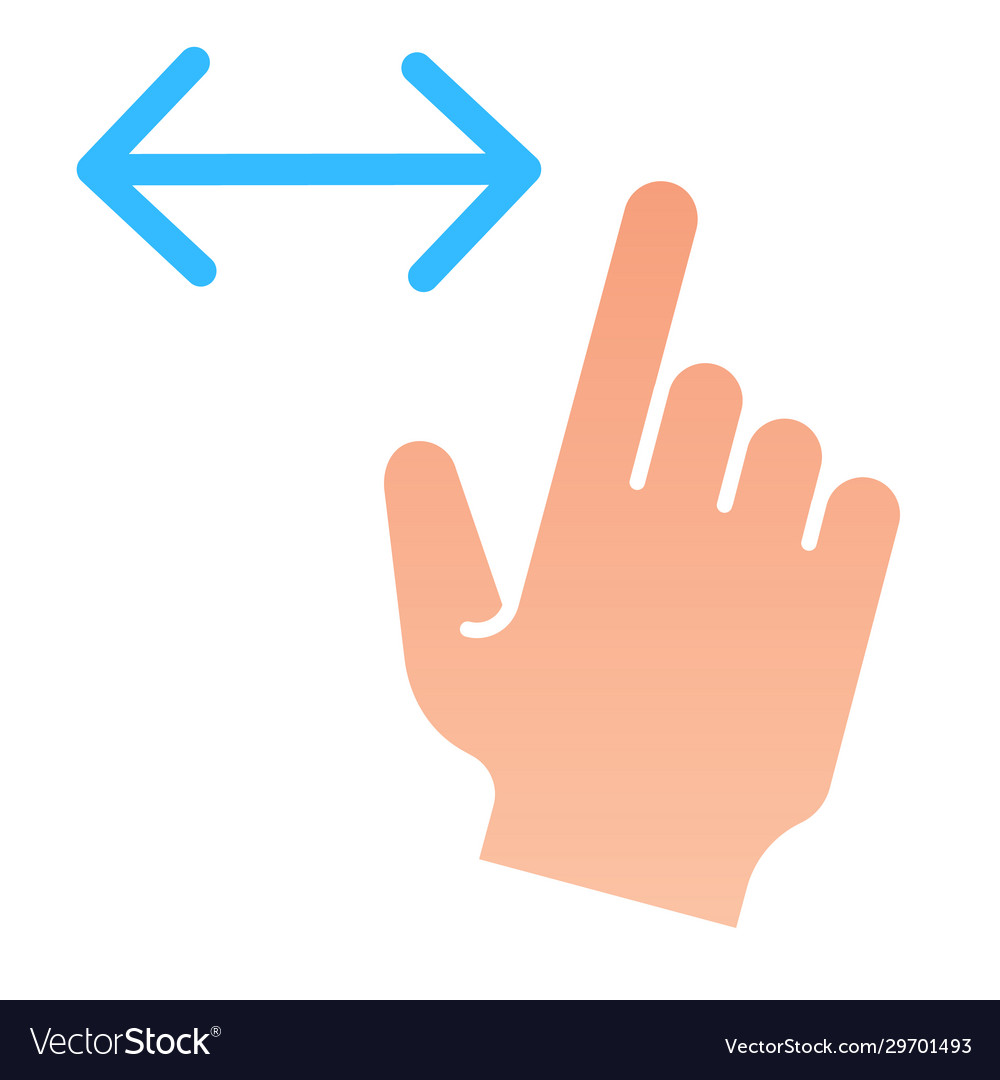 Horizontal scroll flat icon resize width Vector Image