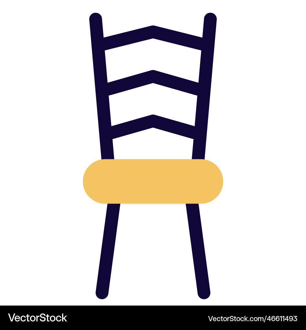 Ladder styled chair with tall back Royalty Free Vector Image