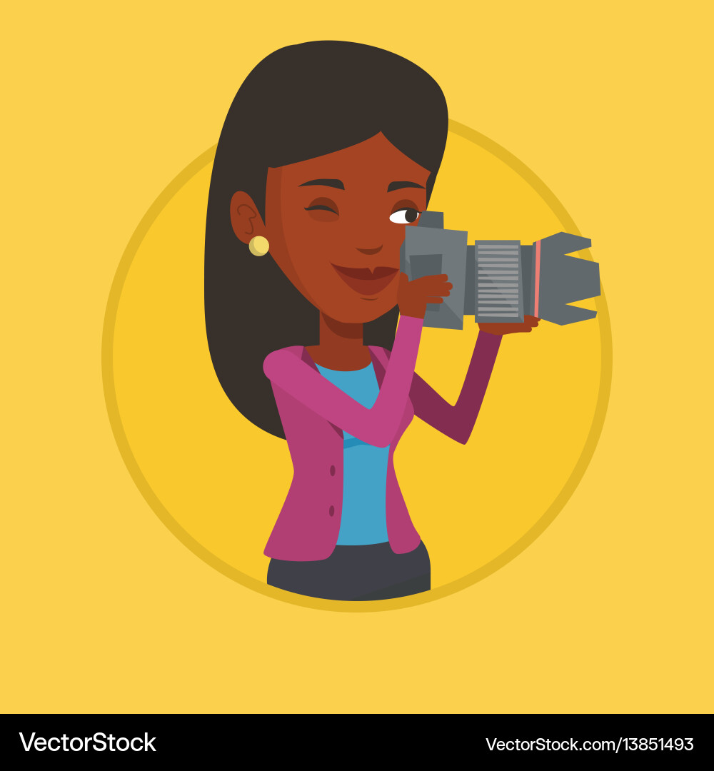 Photographer taking photo Royalty Free Vector Image