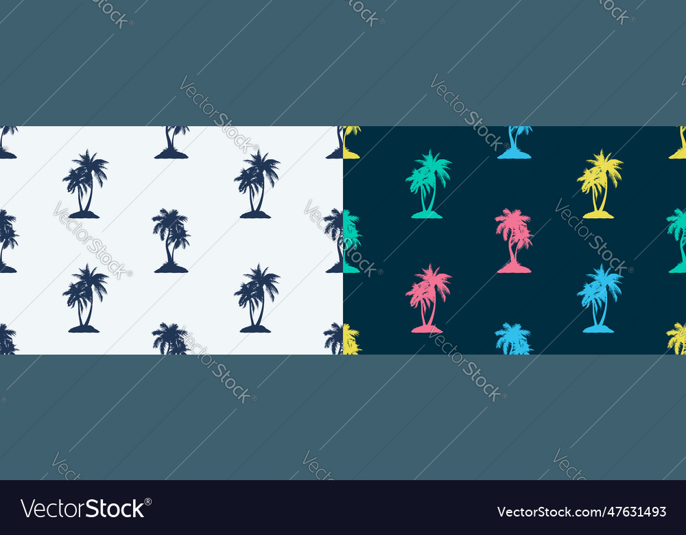 Seamless pattern with palm trees Royalty Free Vector Image
