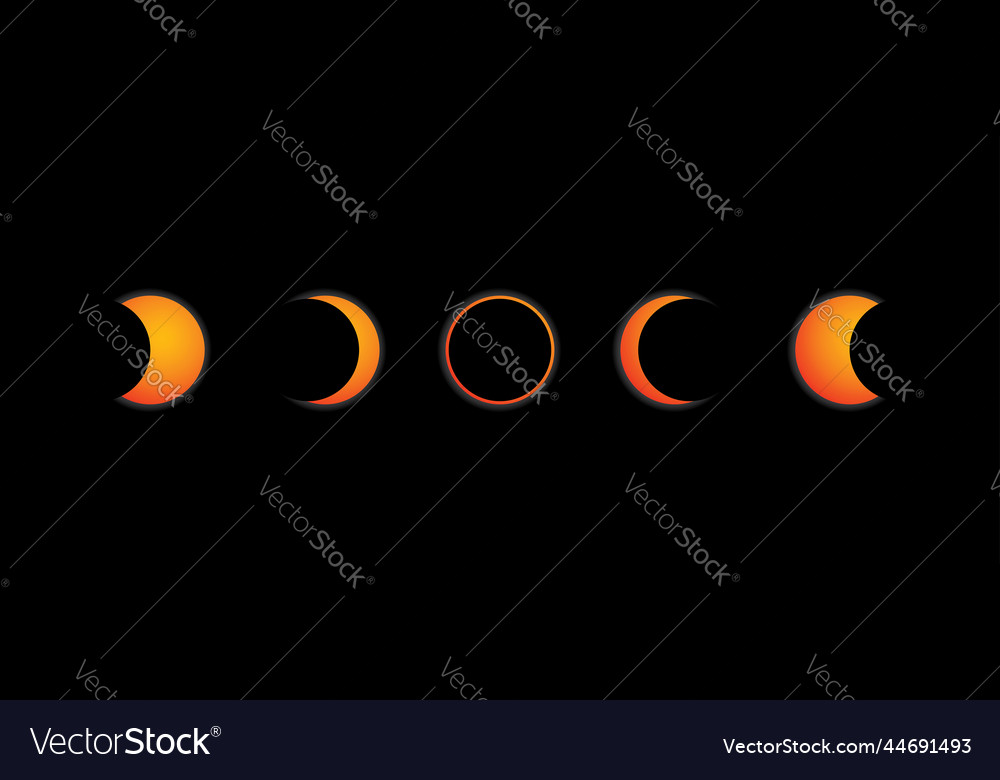 Solar annular eclipse Royalty Free Vector Image