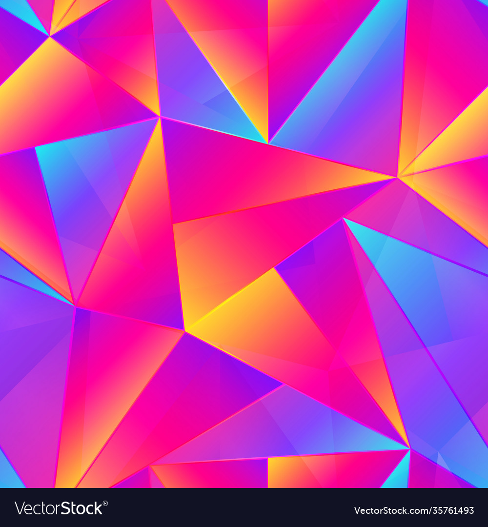 Vibrant triangle seamless pattern Royalty Free Vector Image
