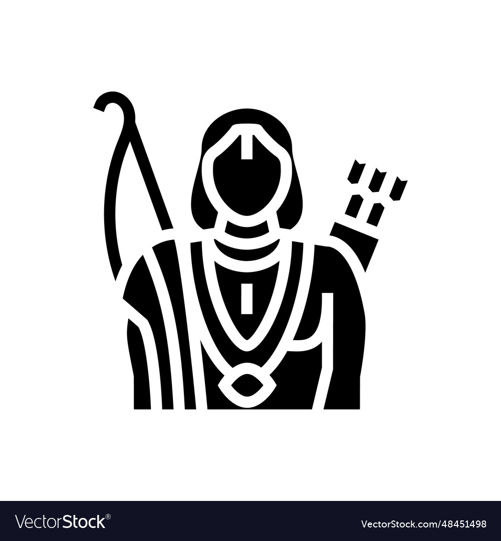 Ayyappan god indian glyph icon Royalty Free Vector Image Ayyappan god indian glyph icon Royalty Free Vector Image