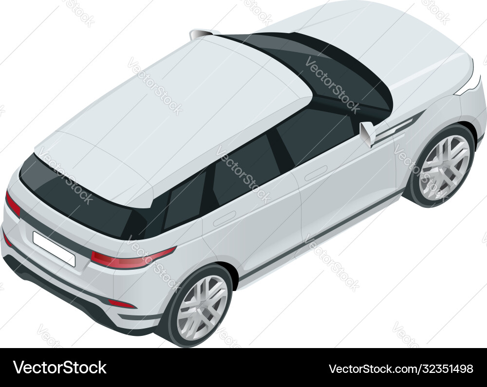 Compact crossover suv 5-door station wagon car Vector Image