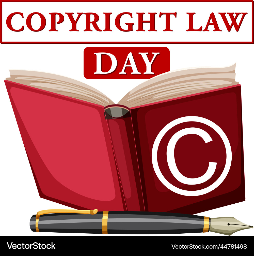 Copyright law day banner design Royalty Free Vector Image