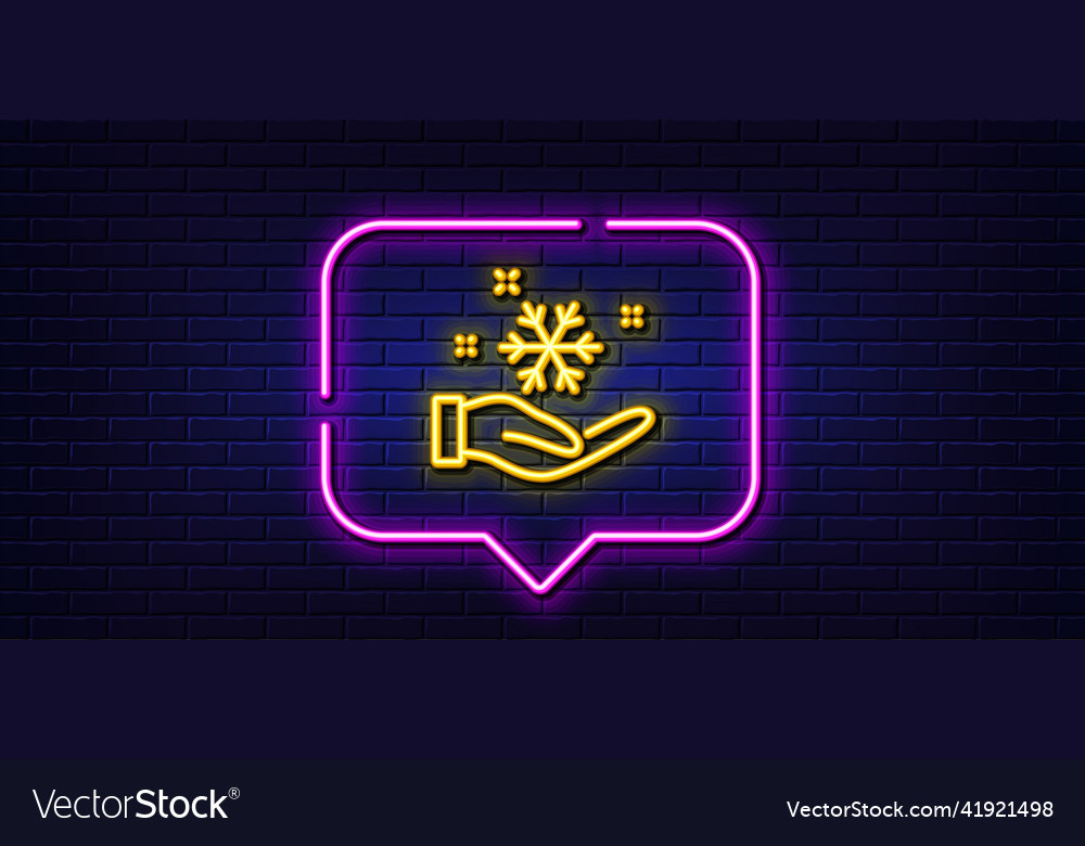 Freezing hand line icon ac cold temperature sign Vector Image Freezing hand line icon ac cold temperature sign Vector Image