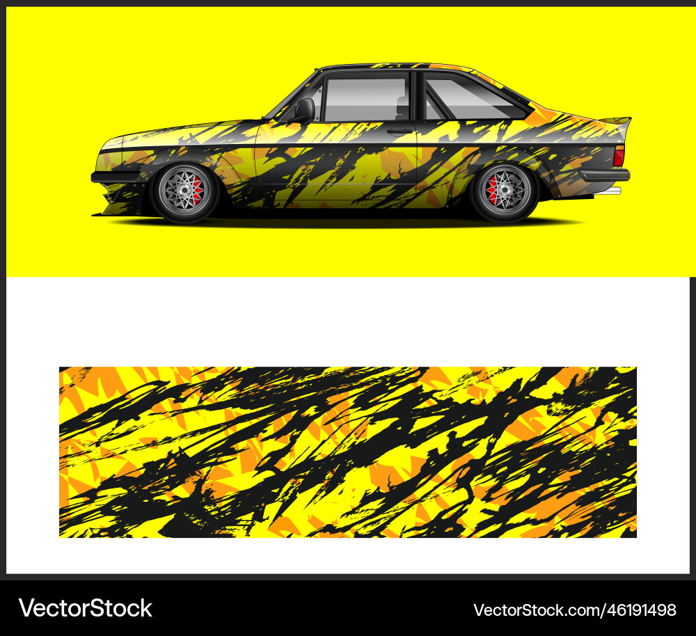 Graphic stripe for car wrap design race Royalty Free Vector