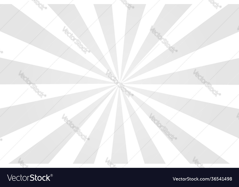 Gray background with white sun ray pattern Vector Image