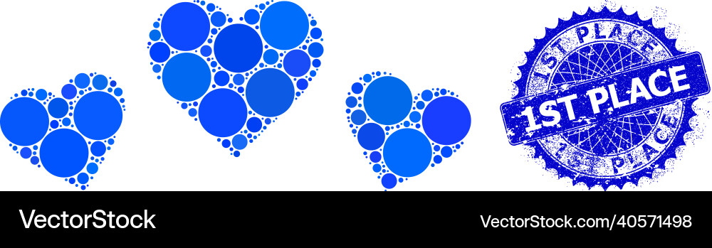 Love rating composition of dots Royalty Free Vector Image
