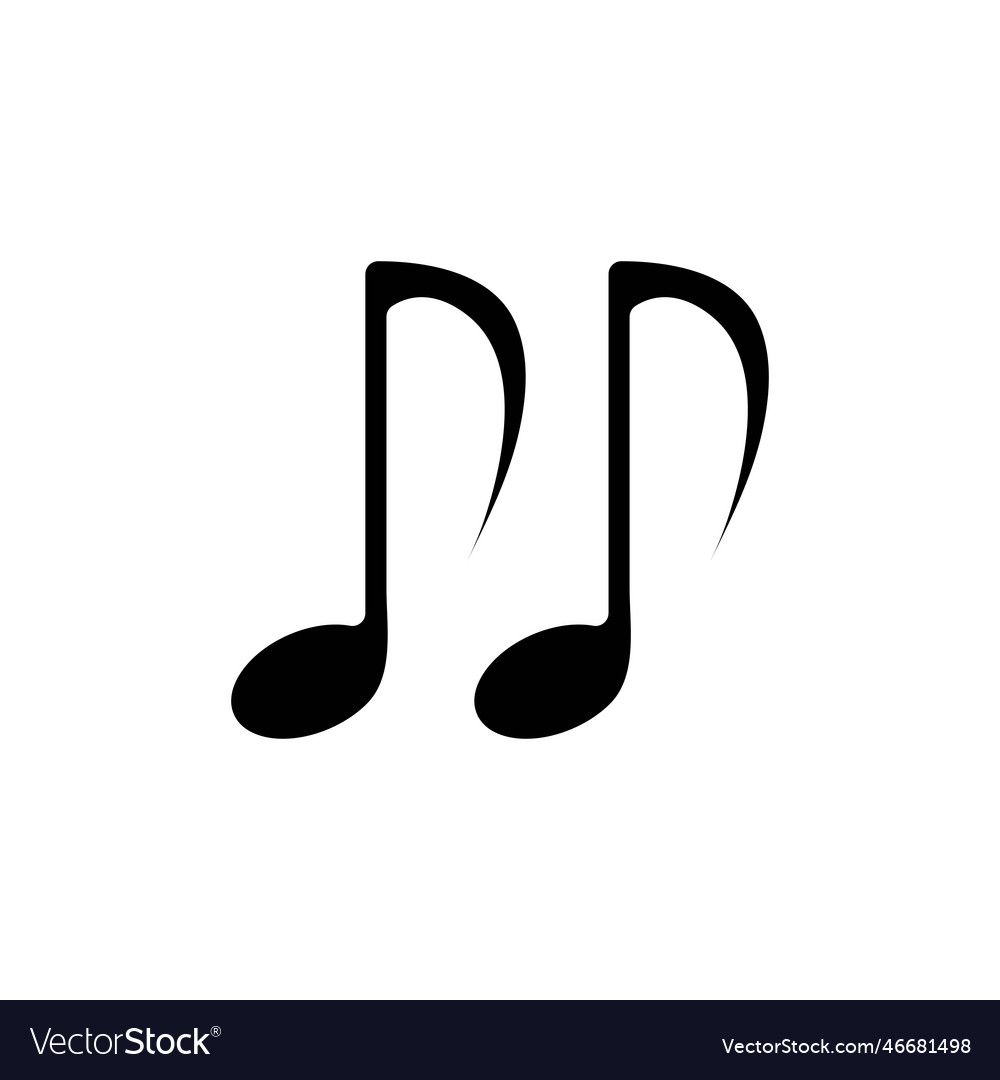 Music note logo Royalty Free Vector Image - VectorStock