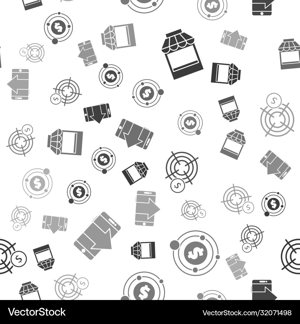 Set shopping building or market store target Vector Image