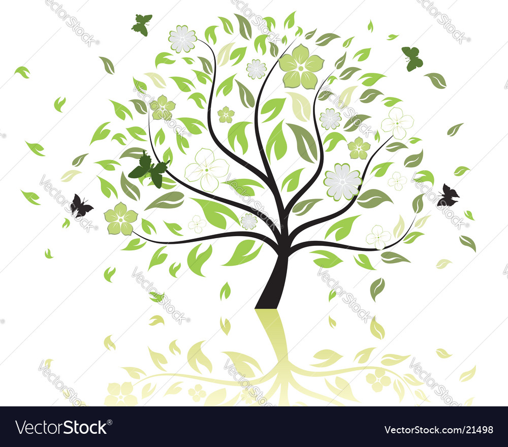 Tree pattern Royalty Free Vector Image - VectorStock