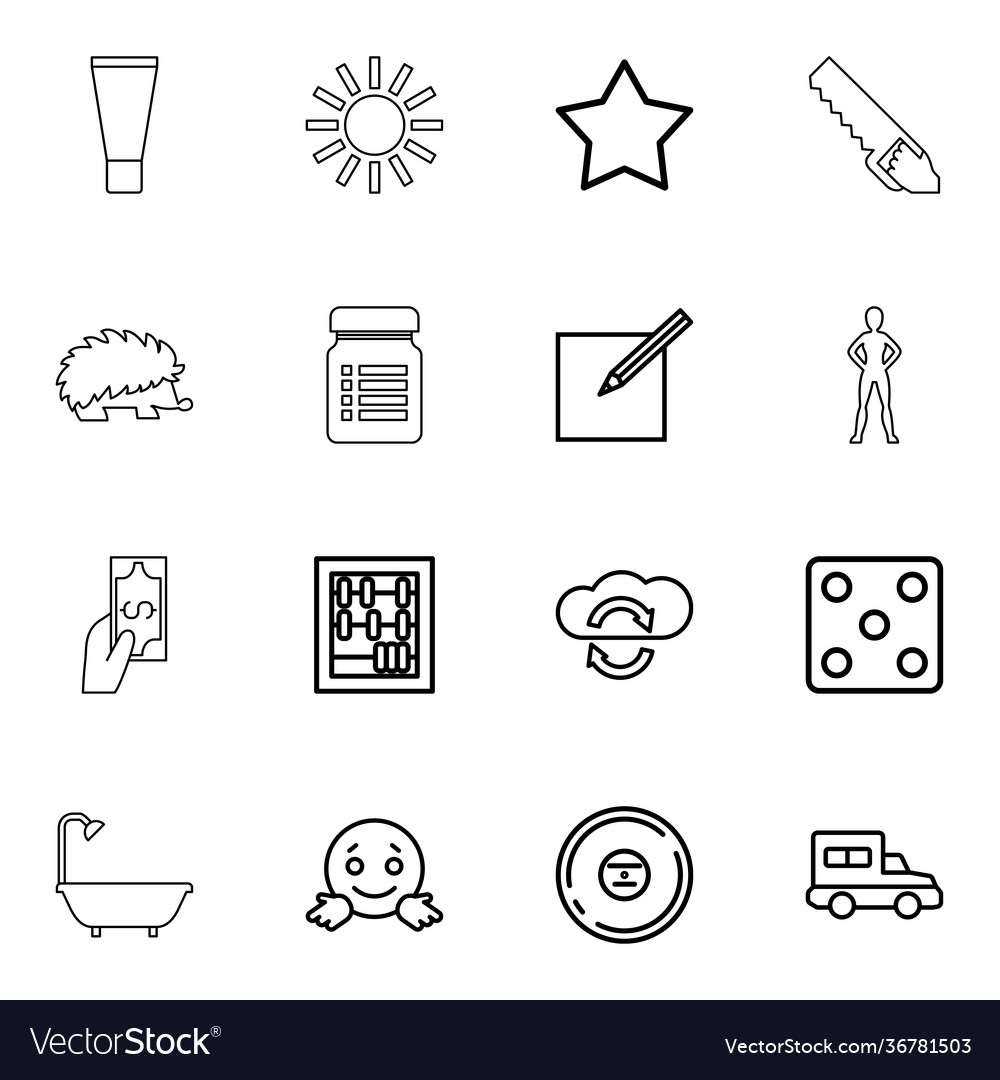 16 icons Royalty Free Vector Image - VectorStock