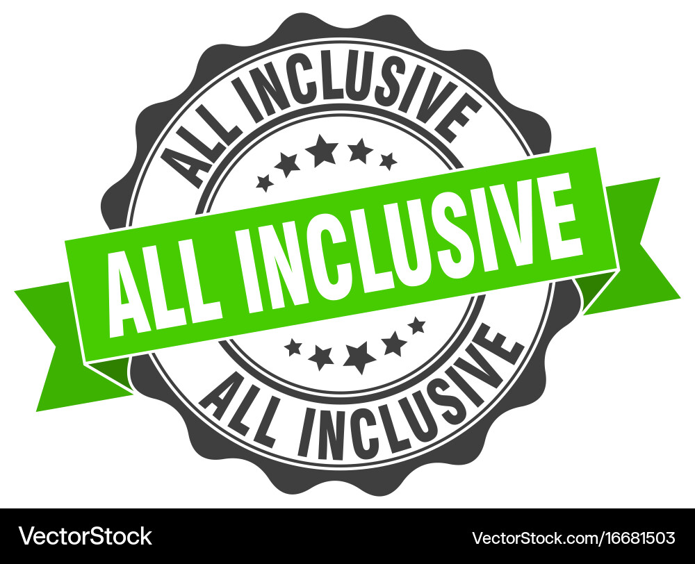 All inclusive stamp sign seal Royalty Free Vector Image